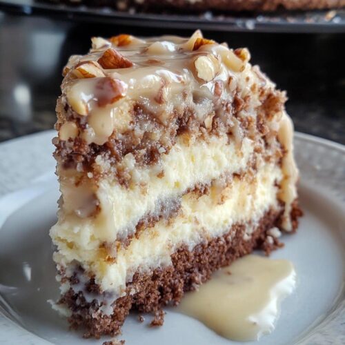 White German Chocolate Cake with a Cheesecake Center – TheirSearches