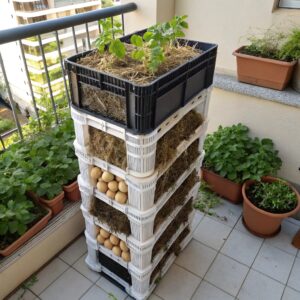 Grab some milk crates & build a potato tower with them. Here’s how ...